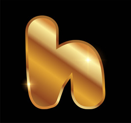 Golden letter h monogram logo Royalty Free Vector Image