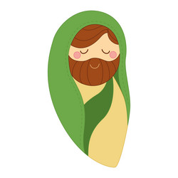 Isolated joseph cartoon character christmas Vector Image