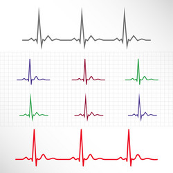 Normal ECG Waveform Royalty Free Vector Image - VectorStock