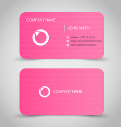Business card set template pink color Royalty Free Vector