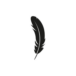Feather black and white objects Royalty Free Vector Image