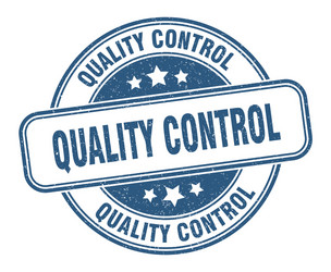 Quality control blue grunge stamp Royalty Free Vector Image