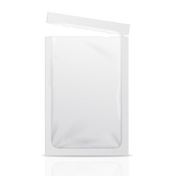 Blank sachet packet pack realistic mockup Vector Image