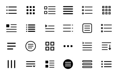 Hamburger menu icons web or mobile app navigation Vector Image