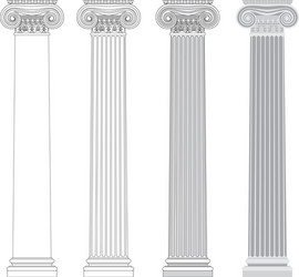 Classical arch with greek ionic columns Royalty Free Vector