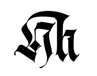 Letter h in gothic style alphabet the symbol Vector Image