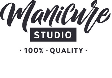 Manicure studio nail master logo beauty Royalty Free Vector
