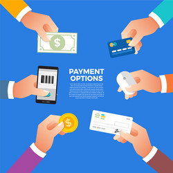 Flat design concept payment method Royalty Free Vector Image