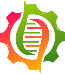 Mechanic dna logo template creative Royalty Free Vector