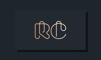 Initial letters rc monogram logo design bundle Vector Image