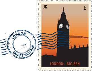 Postmark from london Royalty Free Vector Image