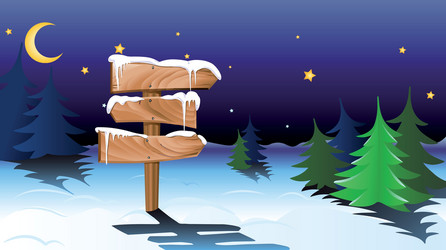 Santa claus and road signs Royalty Free Vector Image