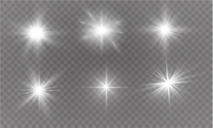 Glowing lights effect on transparent background Vector Image