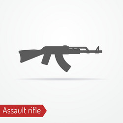 Ak47 icon kalashnikov machine gun black Royalty Free Vector