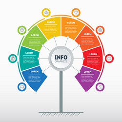 Circle base infographics template diagram banner Vector Image