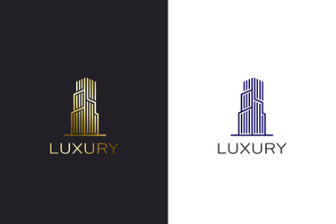 Building construction gold color logo design Vector Image