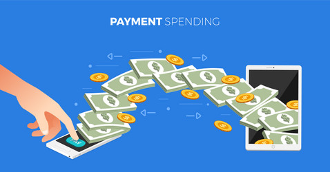 Flat design concept payment method Royalty Free Vector Image