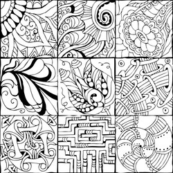 Hand drawn entangle background for coloring page Vector Image