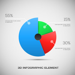 Abstract 3d paper infographics Royalty Free Vector Image