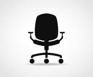 Work chair icon simple office sit Royalty Free Vector Image