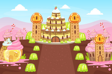 Sweet castle Royalty Free Vector Image - VectorStock
