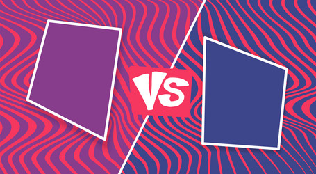 Versus groovy retro comparison blank vs Royalty Free Vector