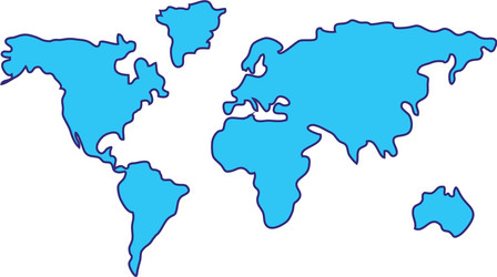 World map cartoon Royalty Free Vector Image - VectorStock