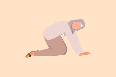 Business flat cartoon style drawing depressed Vector Image