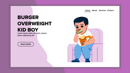 Child overweight kid boy Royalty Free Vector Image