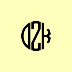 Creative rounded initial letters dnh logo Vector Image