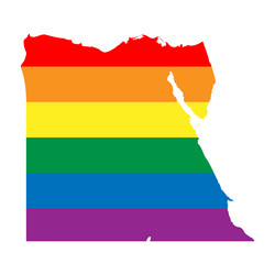 United states of america rainbow map Royalty Free Vector