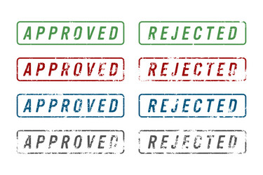 Approved stamp mark isolated on white background Vector Image