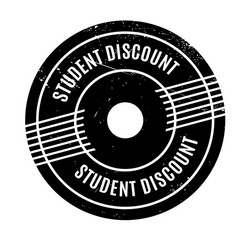 Student discount rubber stamp Royalty Free Vector Image