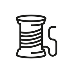 Sewing spool line outline icon Royalty Free Vector Image