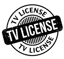 Tv license rubber stamp Royalty Free Vector Image