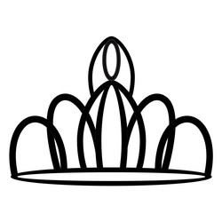 Three point crown thin icon Royalty Free Vector Image