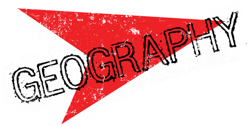 Geography stamp typographic Royalty Free Vector Image