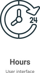 Clockwise outline icon thin line black Royalty Free Vector