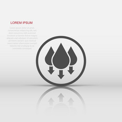 Humidity icon in flat style climate on white Vector Image