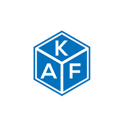 Kaf letter logo design on black background Vector Image