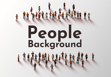 Large group of people on white background Vector Image