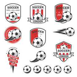 Set of football logos Royalty Free Vector Image