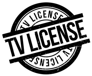 Tv license rubber stamp Royalty Free Vector Image