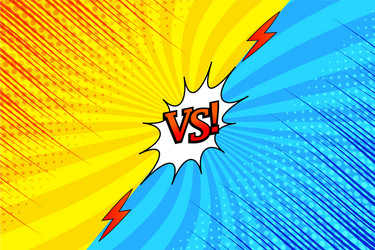 Versus competitive concept bubble in comic style Vector Image