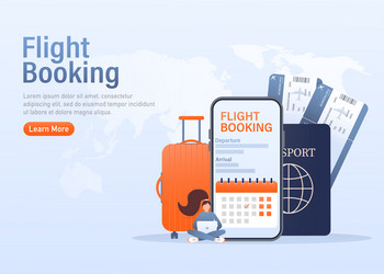 Flyer design for promotion flight tickets Vector Image