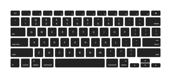Computer keyboard wireless desktop control panel Vector Image