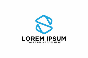 Letter s salon hair logo design Royalty Free Vector Image