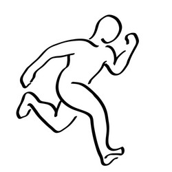 Abstract runner symbol winner courier logo Vector Image