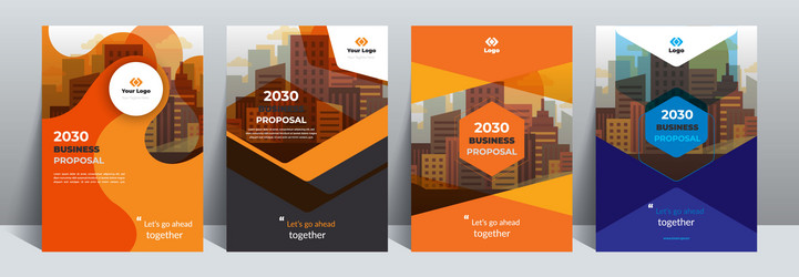 Annual report catalog cover design template Vector Image