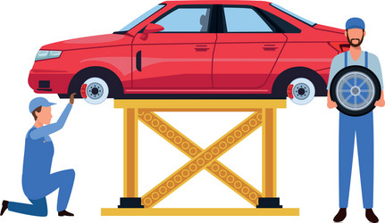 Car service cartoon Royalty Free Vector Image - VectorStock